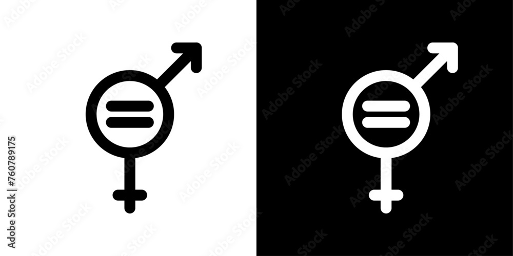 Vetor de Gender Equality Representation Icons. Male and Female Balance ...