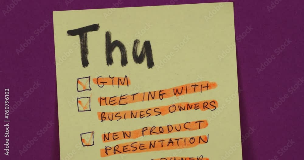 Post it papers changinf on purople background. Sticky notes, Time ...