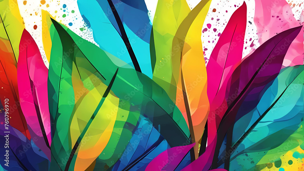 Explosión Cromática: Ilustración con Textura y Vibrantes Tonalidades de ...