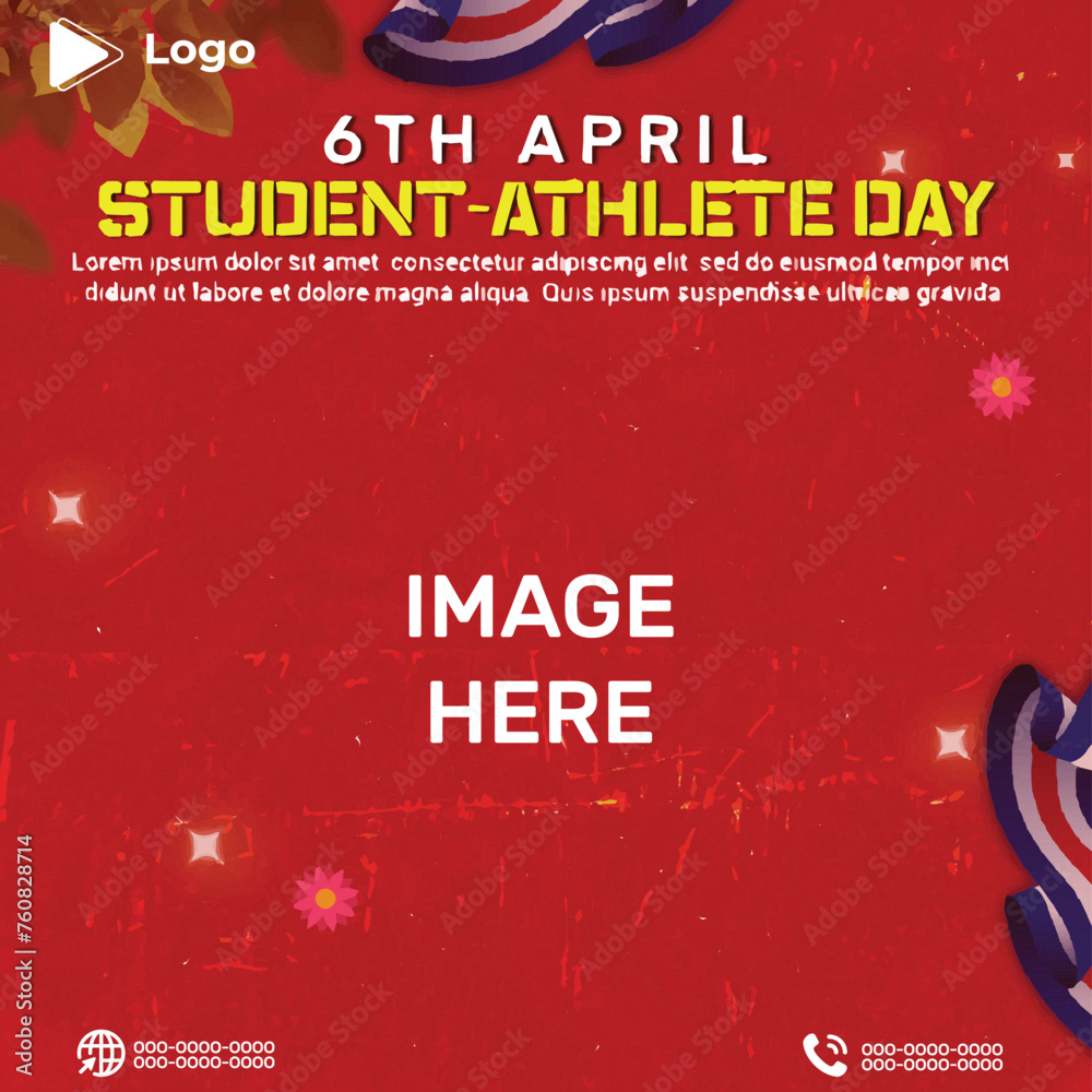 National student athlete day celebration with instagram and facebook ...