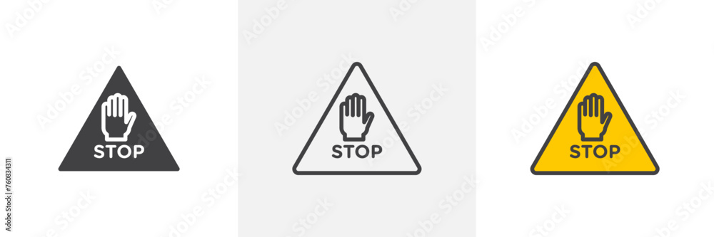 Road No Entry Warning Sign. Stop Sign for Traffic Prohibition. Vehicle ...