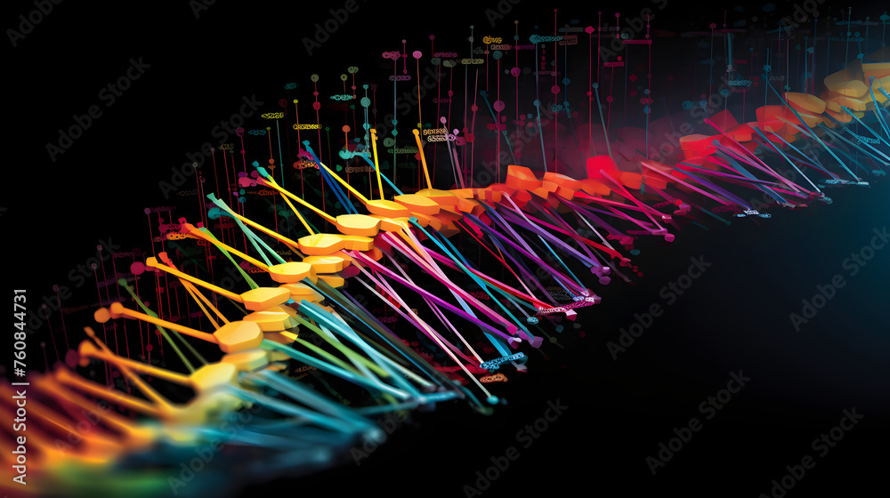 Vivid Illustration of DNA Sequencing Process and Base Pair ...