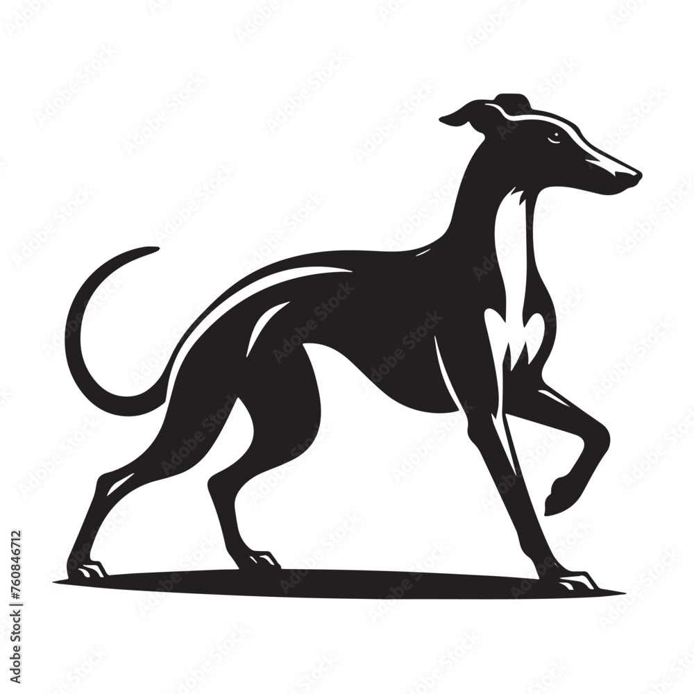 Retro Greyhound Silhouette Collection, Classic Greyhound Silhouette Art ...