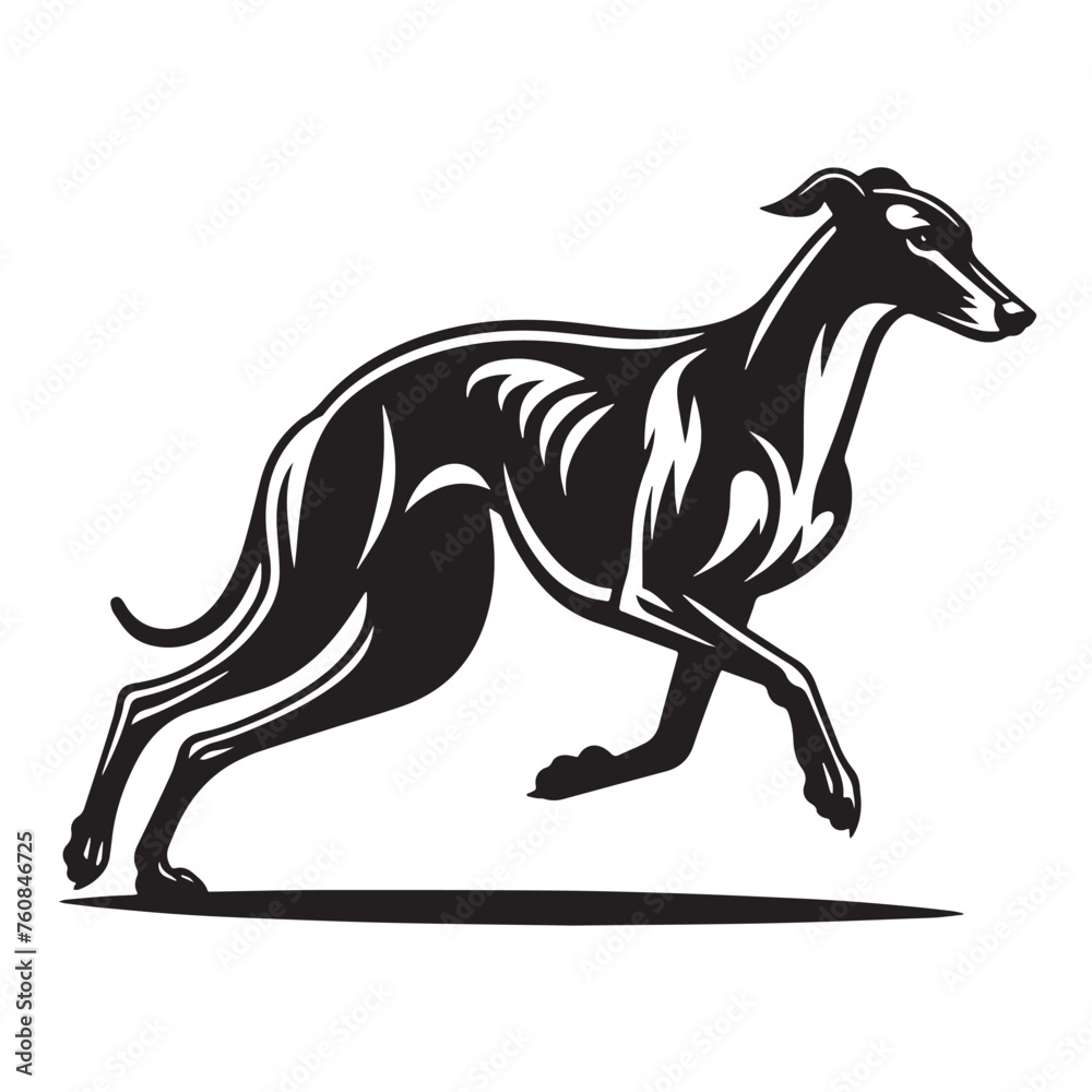 Retro Greyhound Silhouette Collection, Classic Greyhound Silhouette Art ...