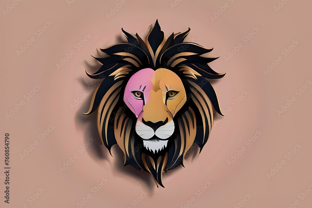 lion illustration, lion head vector, lion head logo, lion logo, lion ...