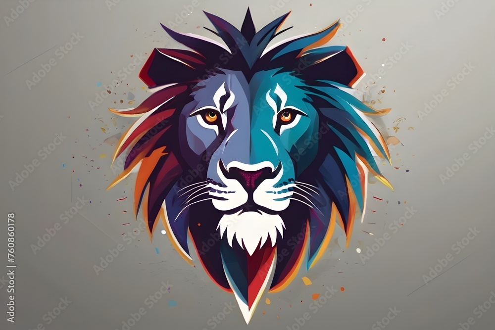 lion illustration, lion head vector, lion head logo, lion logo, lion ...