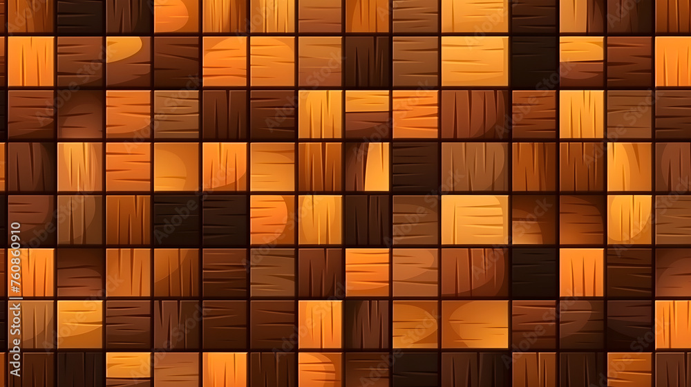 The pixel art background features a detailed wood texture brought to ...