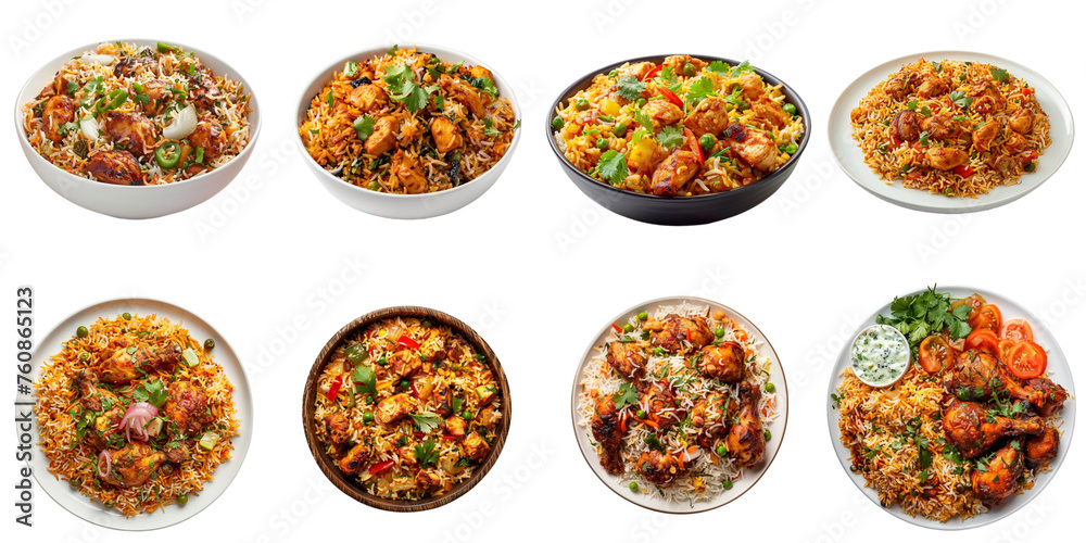 Indian food chicken biryani png mockup in 3d without backoground for ...
