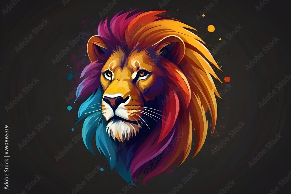 lion illustration, lion head vector, lion head logo, lion logo, lion ...