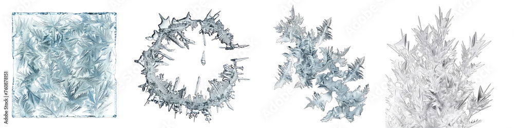 Ice crystals forming on a window Hyperrealistic Highly Detailed ...