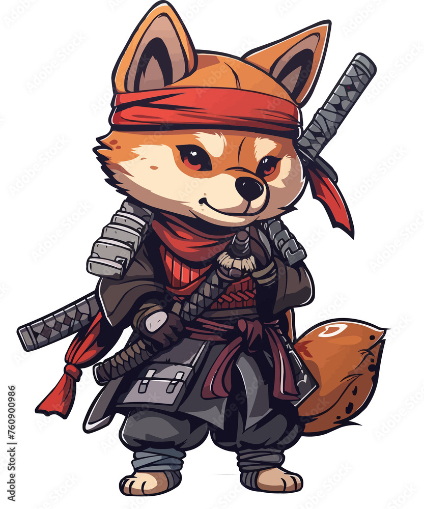 Cool Samurai Dog Shiba Inu / Vintaged Japanese Samurai Dog Corgi Ninja ...