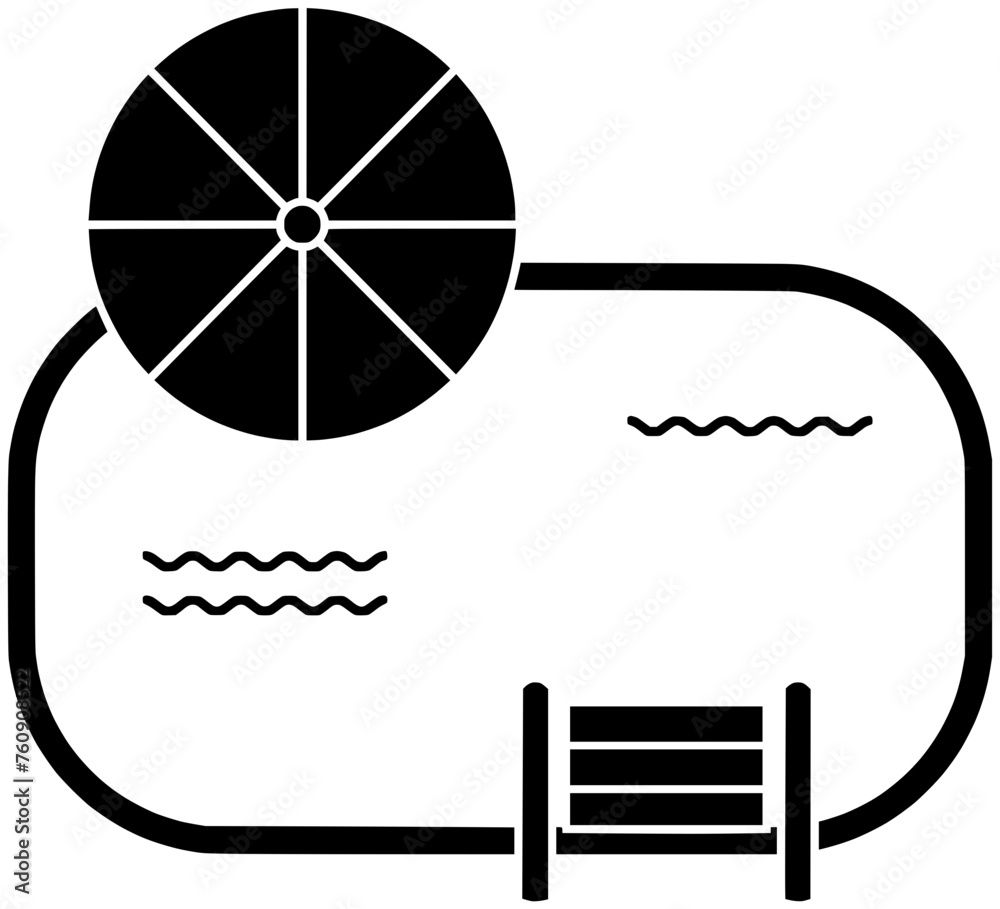 pool illustration water silhouette summer logo swimming icon blue ...