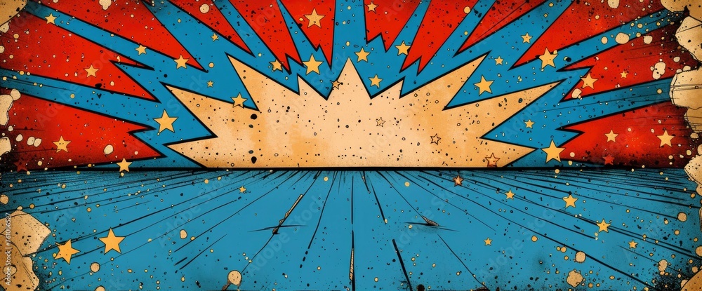 blue comic star burst textured background, Desktop Wallpaper ...