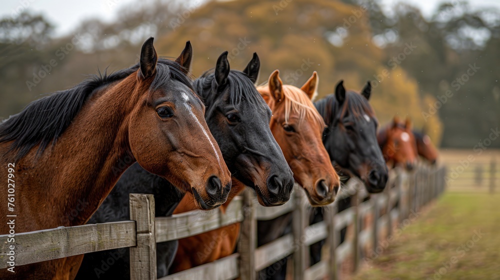 horses - horses putting their heads together - equestrian group ...