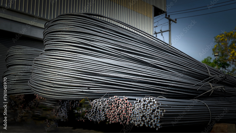 texture of steel deformed or bars background Deformed steel bars for ...