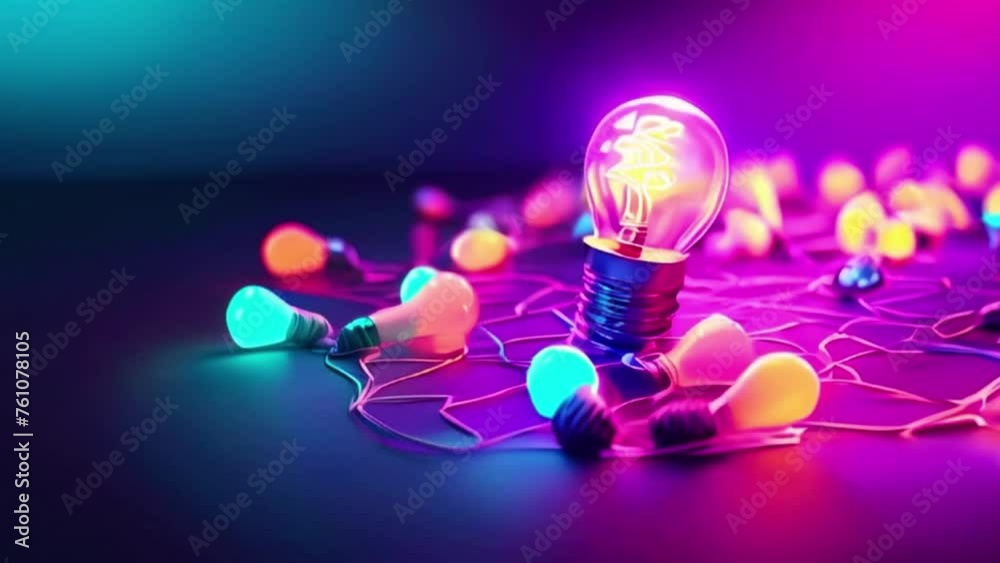 Learning create new ideas. Slowly moving interconnected polygons ...