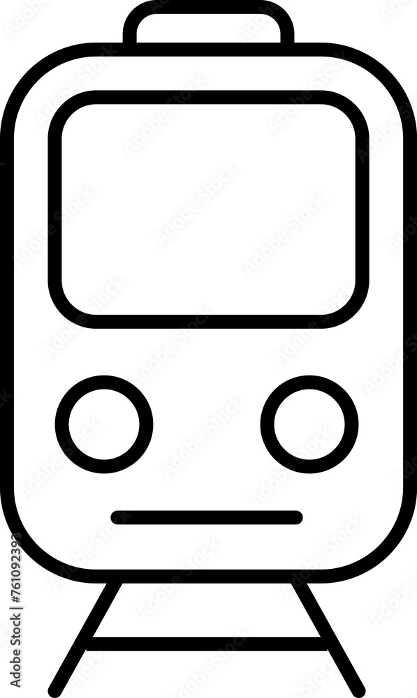 Train symbol on transparent background. Train Line Icon: Simplistic ...