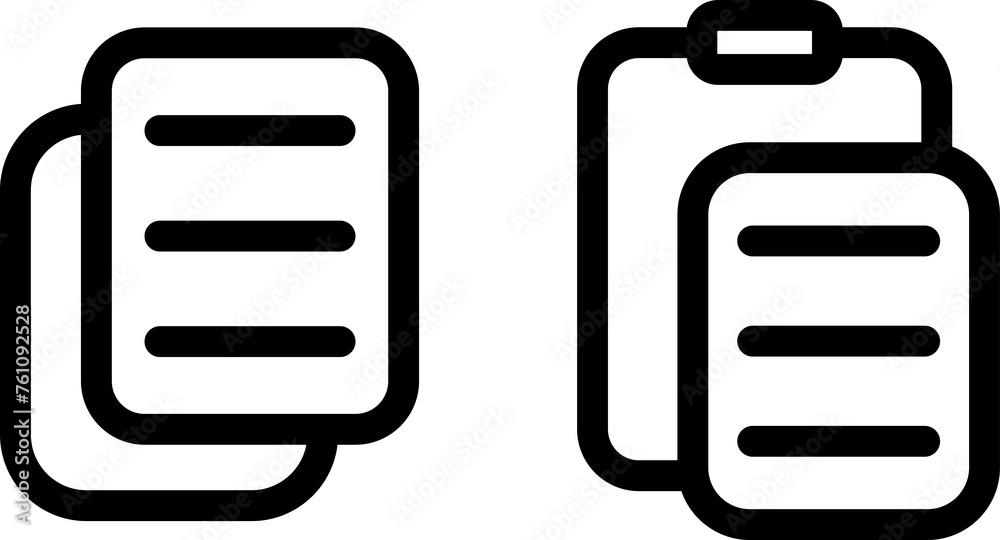 Copy and paste icon set on transparent background. Streamline Your ...