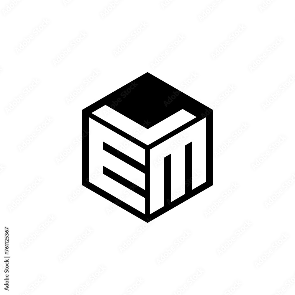 EML letter logo design in illustration. Vector logo, calligraphy ...