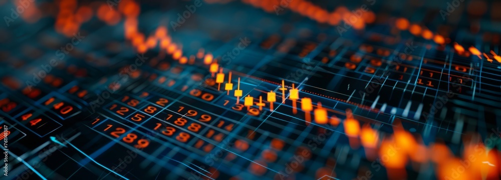 Charts showing the uptrend, background material for financial ...