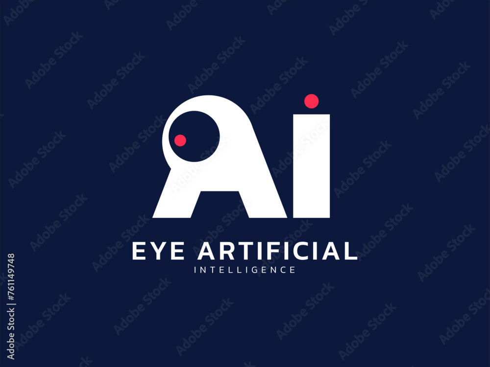 Artificial intelligence eye robotics scanning analyze big data, search ...