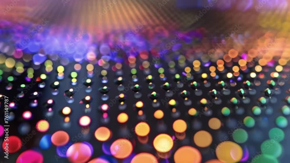 A magnified view of a Quantum Dot display panel with individual pixels ...