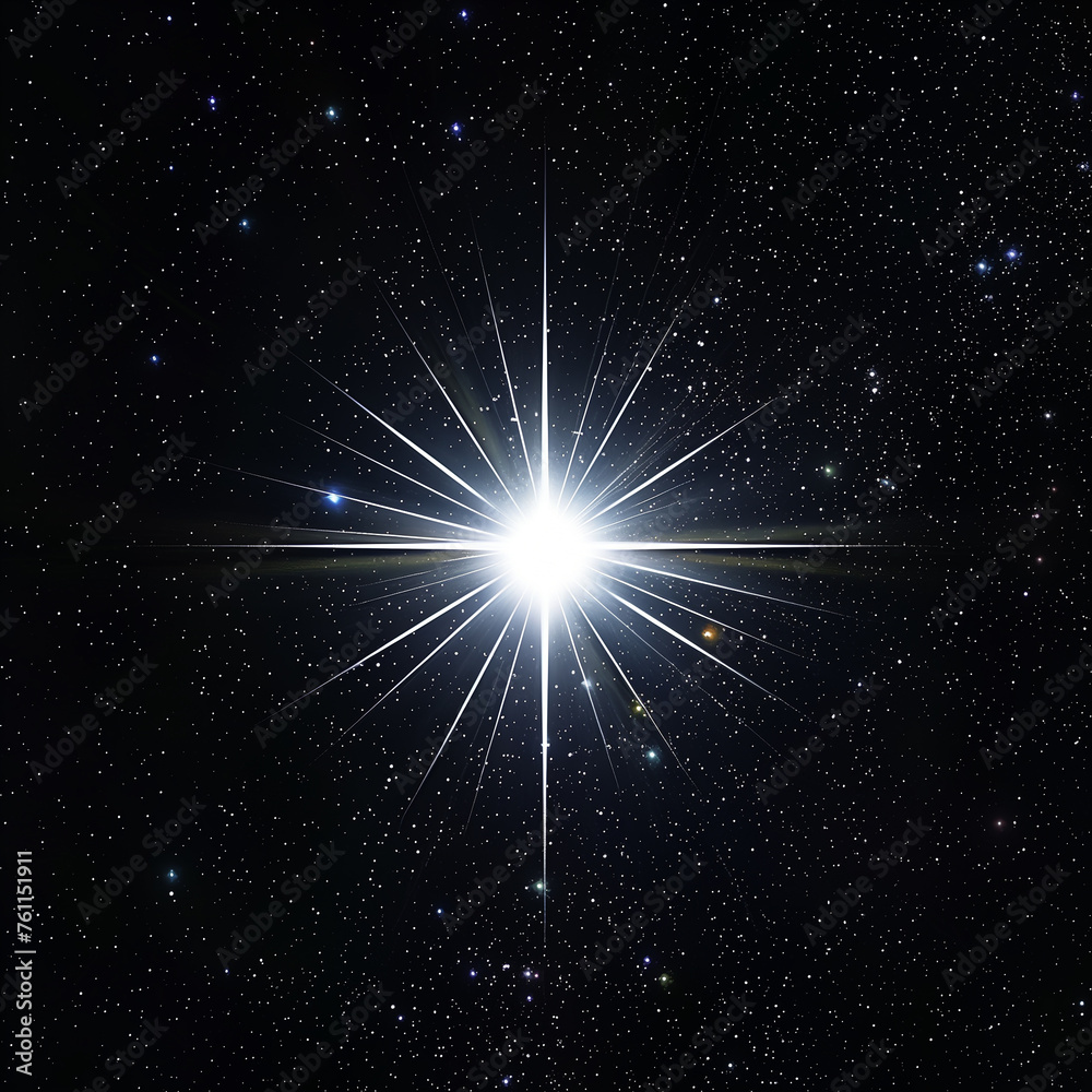 3D bright white star image, very sharp and realistic 4k image quality ...