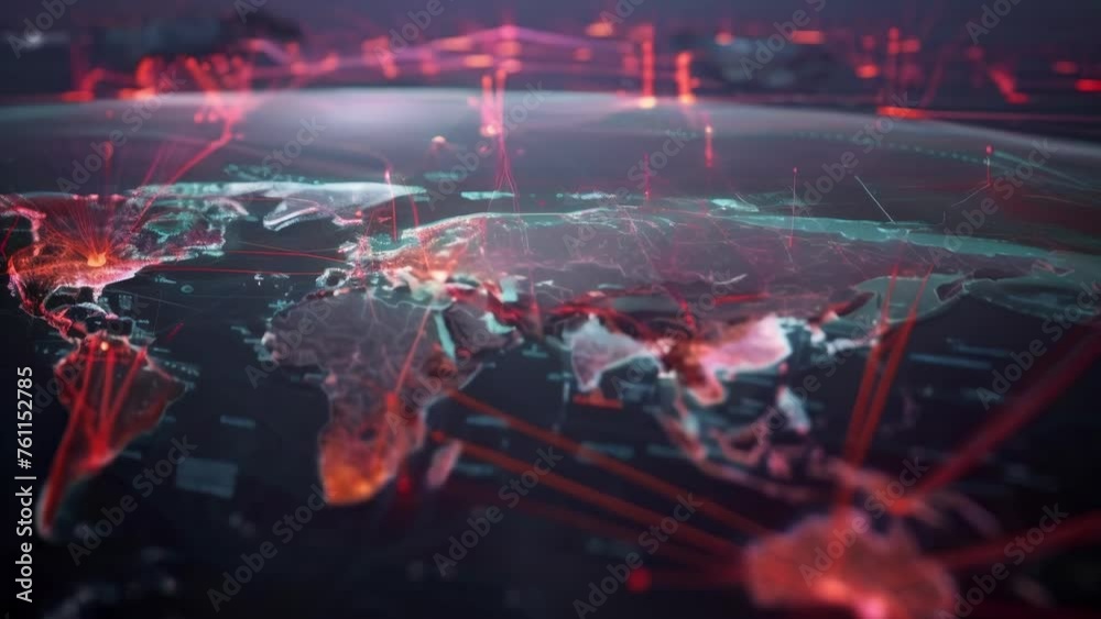 A visual representation of our global supply chain displayed on a world ...