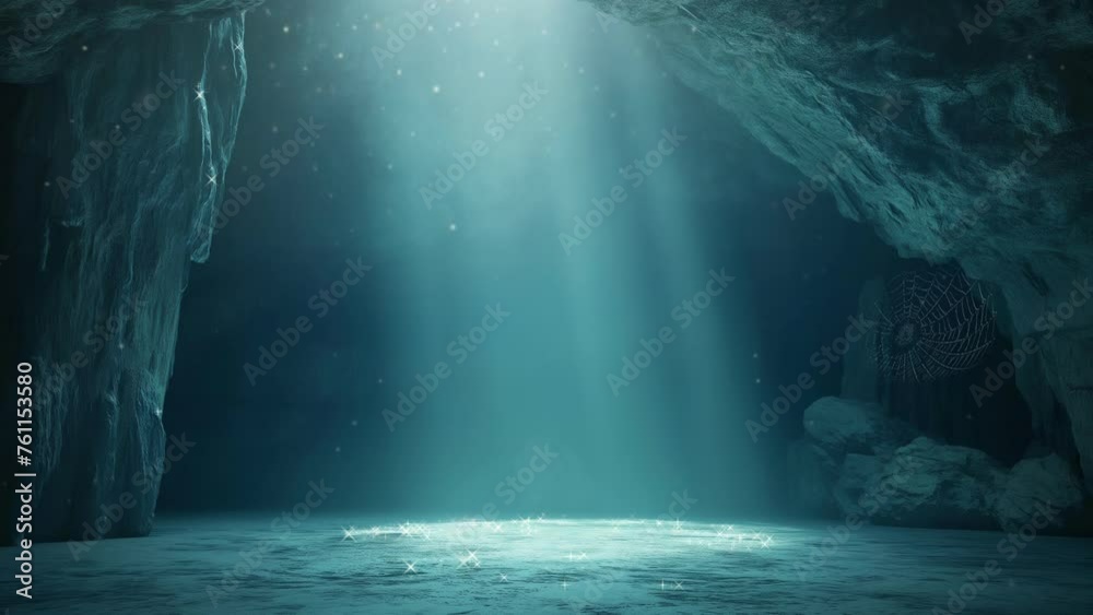 Sun rays through cave, background, 4k, animation video, Seamless ...