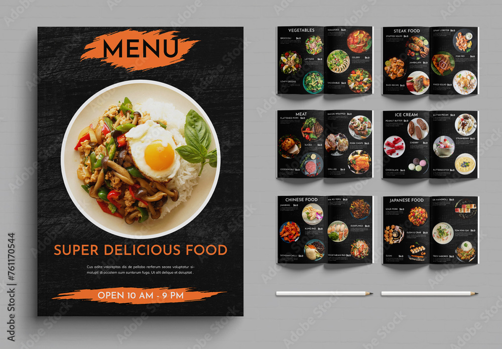 Restaurant Menu Design Templates Stock Template | Adobe Stock
