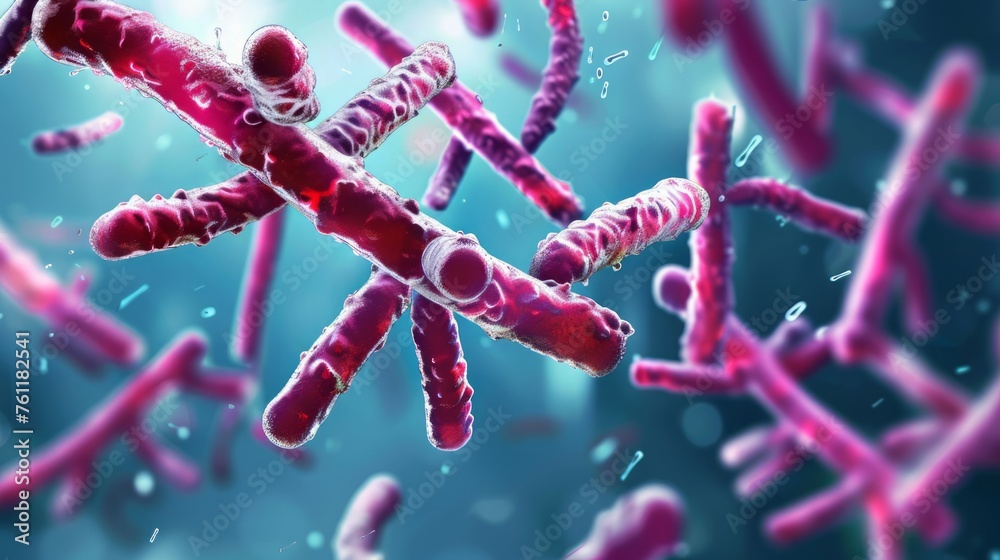 Mycobacterium tuberculosis, also known as Koch bacillus, a species of pathogenic bacteria in the ...