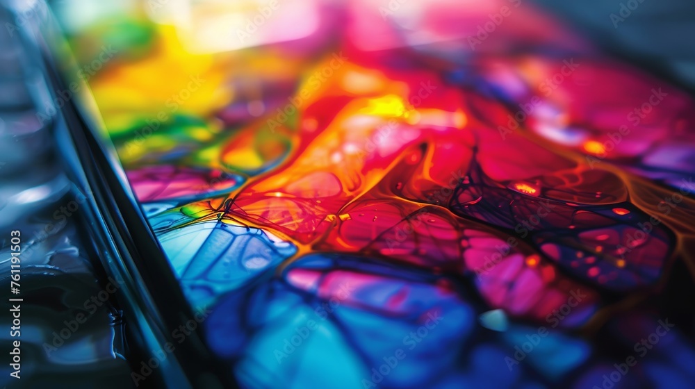 Immersive Digital Art Experience Smartphone Displaying Interactive and ...