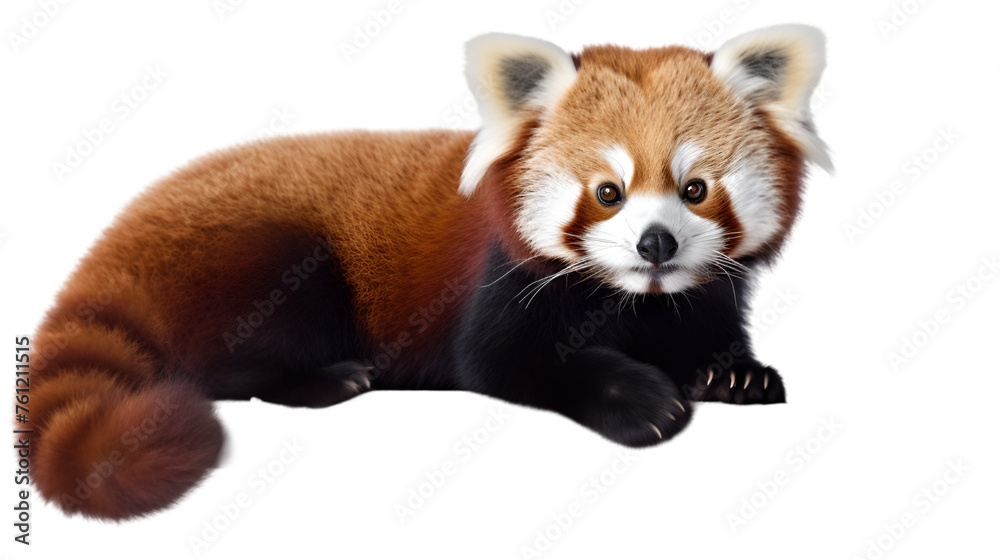 red panda isolated on white or transparent background. PNG Stock Photo ...