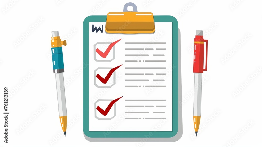 Character marking tasks with checkboxes in clipboard checklist ...