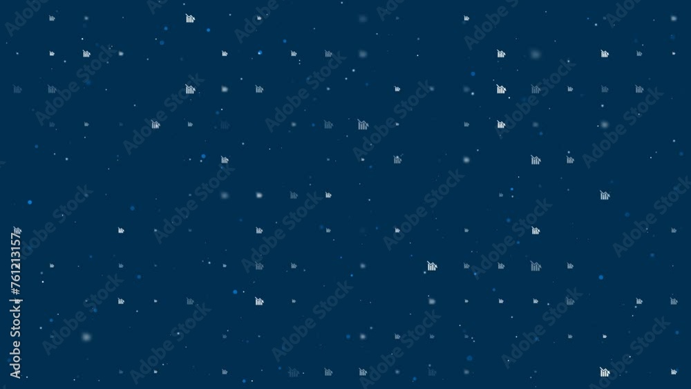 Template animation of evenly spaced chart down symbols of different ...