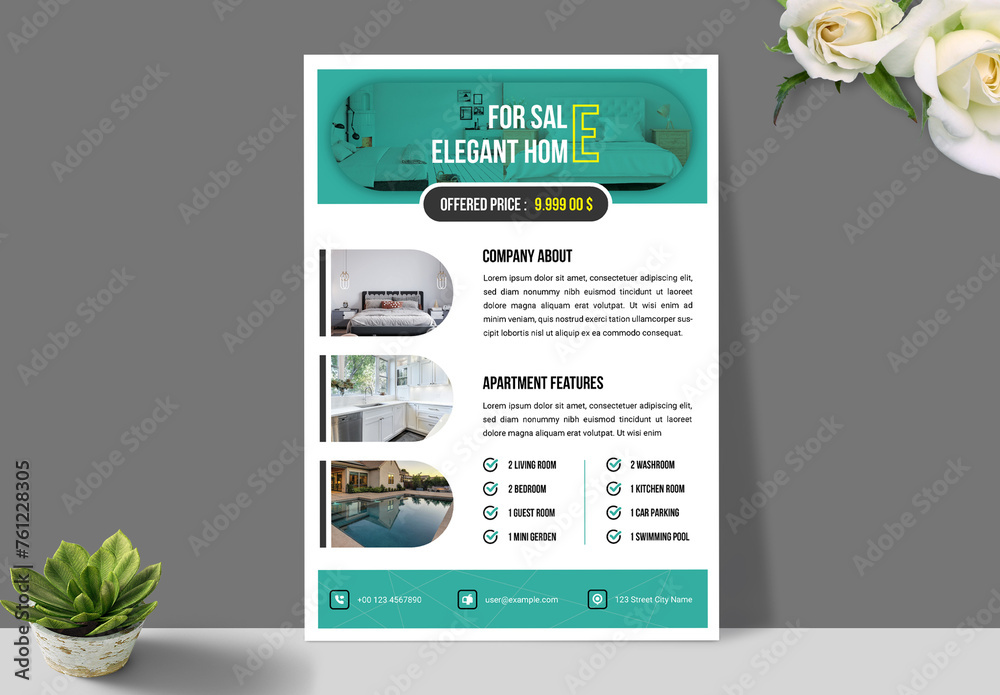 House Flyer Template Design Stock Template | Adobe Stock