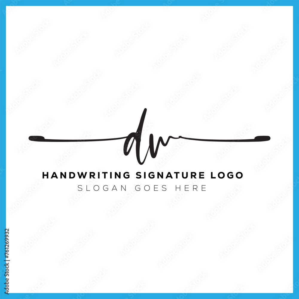 DW initials Handwriting signature logo. DW Hand drawn Calligraphy ...