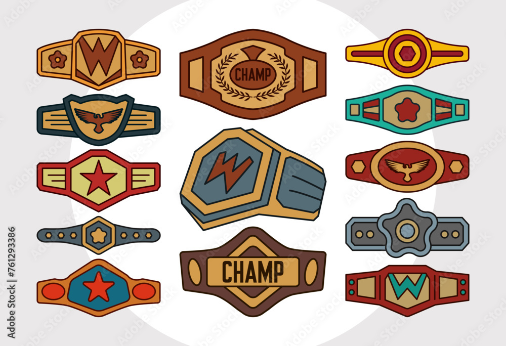 Championship Belt SVG Bundle, Belt Silhouette, Champ Belt Svg, Boxing ...