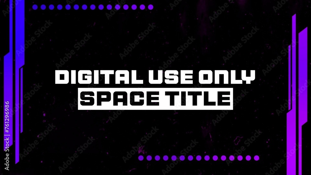 Sci-Fi Futuristic Video Title Card (customizable) Stock Template ...