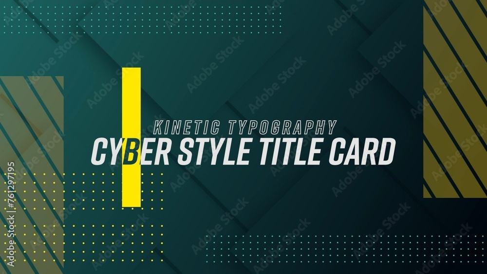 Cyber Style Futuristic Video Title Card Stock Template | Adobe Stock