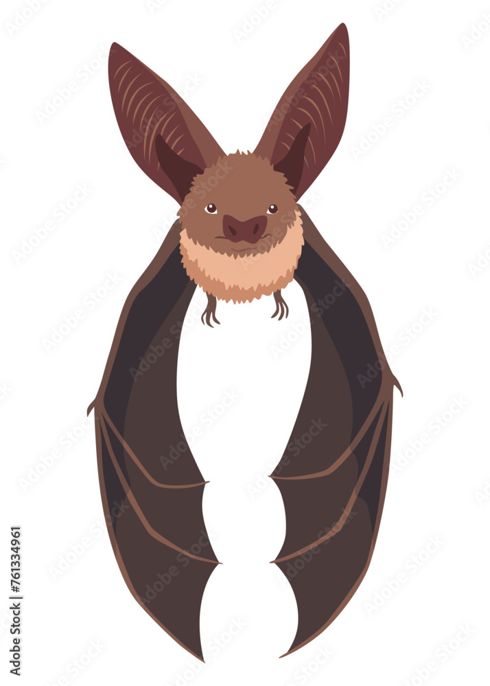 Bat. Concept cartoon bat. Vector clipart illustration isolated on white ...