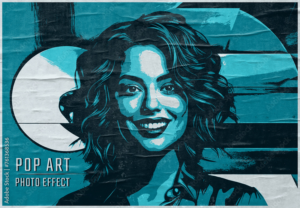 Vector Art Style Photo Effect With Circles Mockup Generative Ai