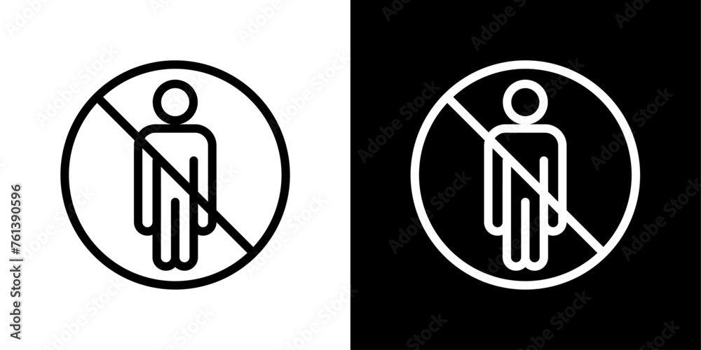 Male Entry Restriction Sign. No Men Allowed Warning. Gender-Specific ...