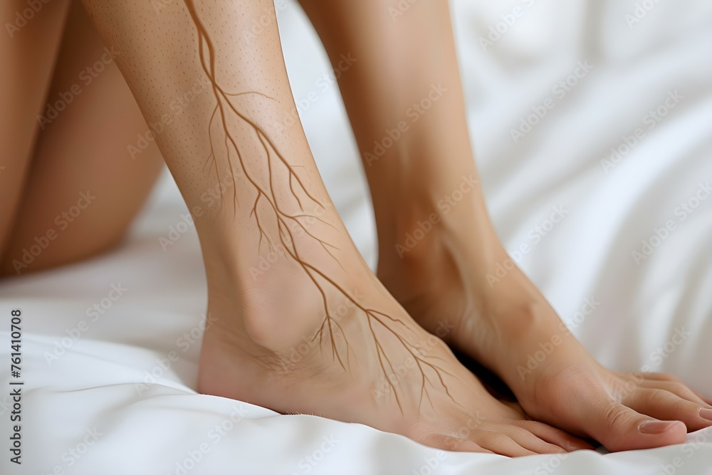 Varicose veins on legs medical concept for diagnosis and treatment ...