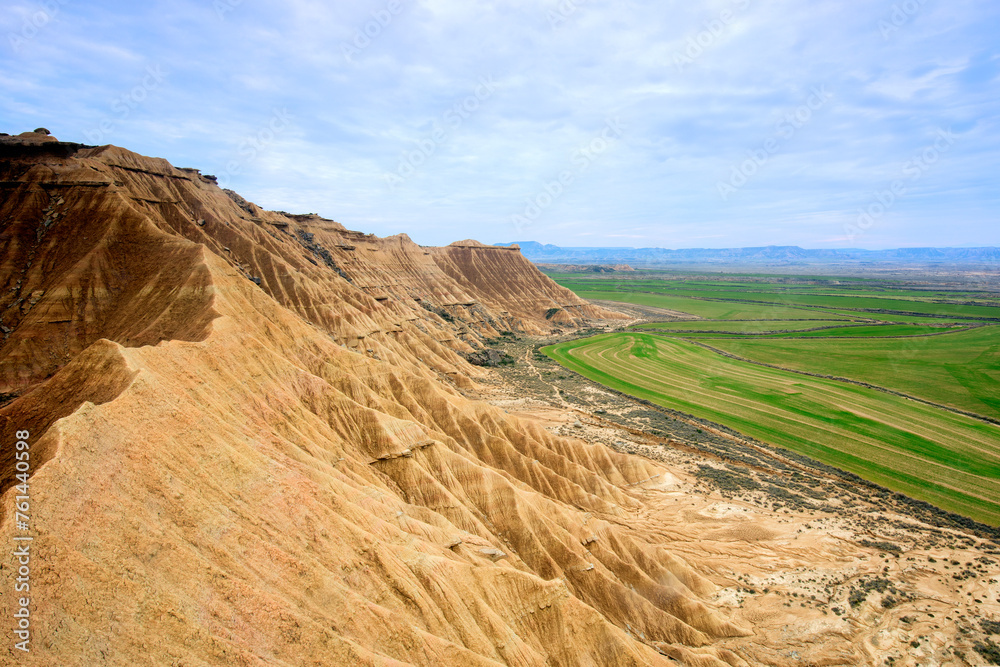 A breathtaking view showing the stark contrast between the rough ...