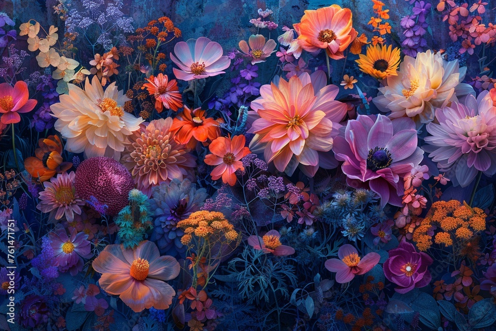 Paint a surreal picture of chromatic aberration from a highangle view ...