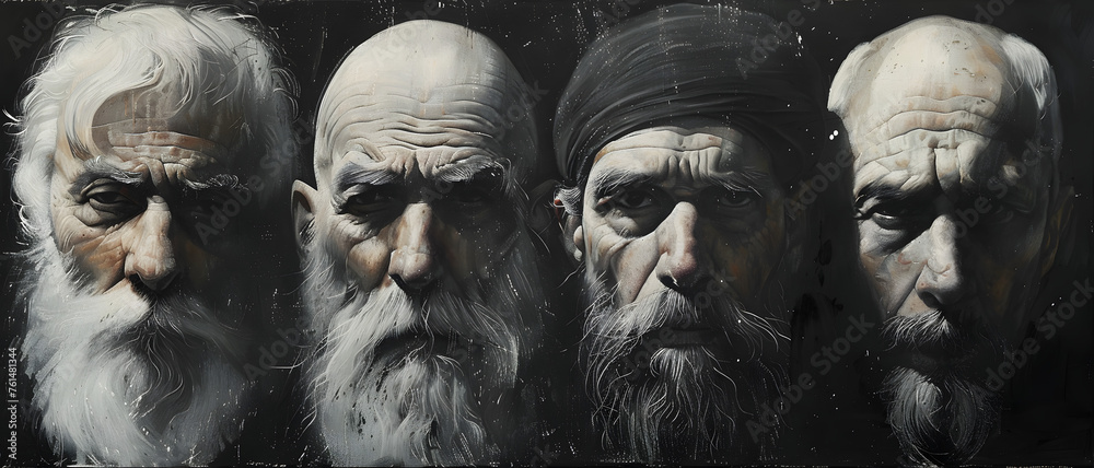 Captivating artwork representing the life cycle through four stages ...