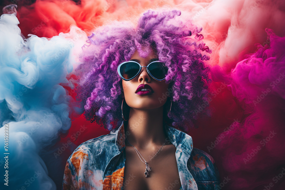 Colorful wallpaper style AI generation illustration pic bright vape e ...