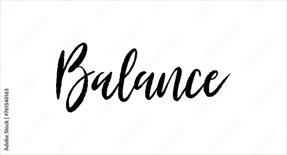 Balance card. Hand drawn positive quote. Modern brush calligraphy ...