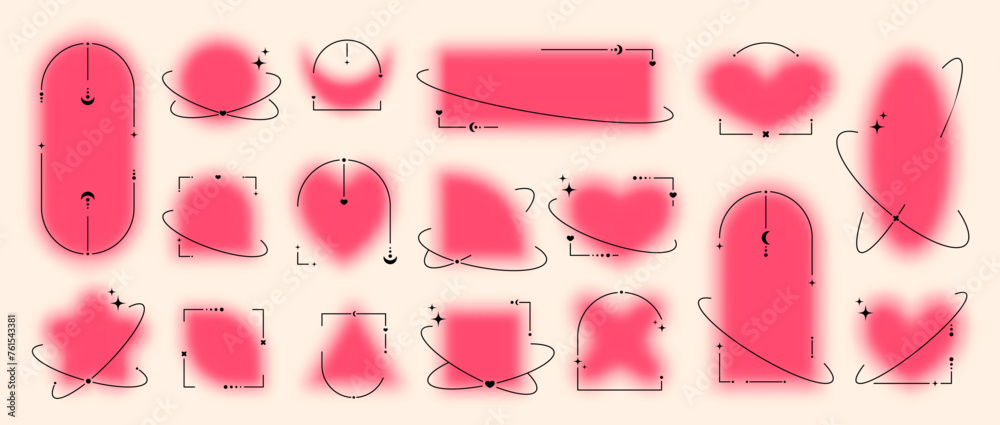 Vecteur Stock Abstract blurry shapes, with soft edges, blurry circle ...